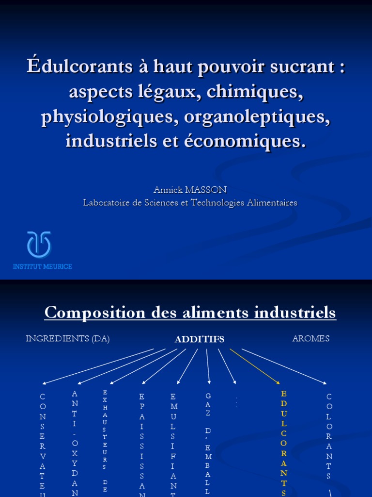 101 - Édulcorants FINALISE | PDF | Édulcorant | Sucre