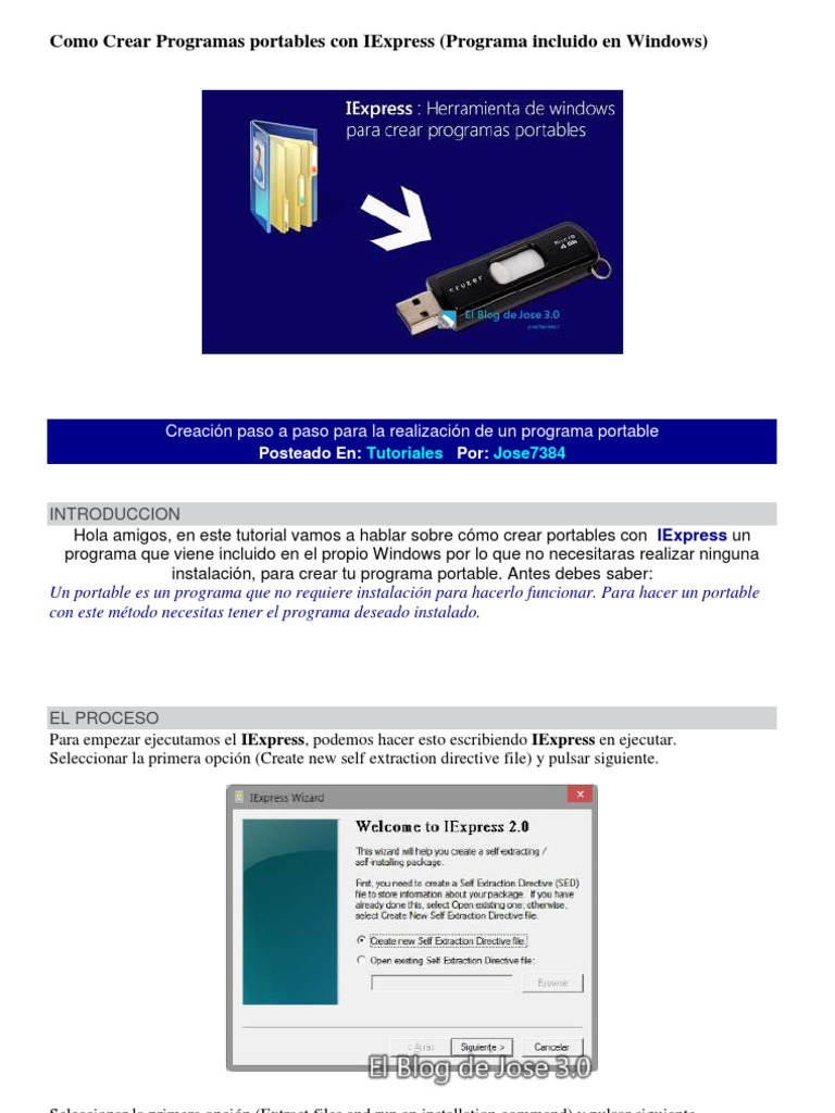 Como Crear Programas Portables Con IExpress | PDF | Archivo de computadora | Arquitectura de ...