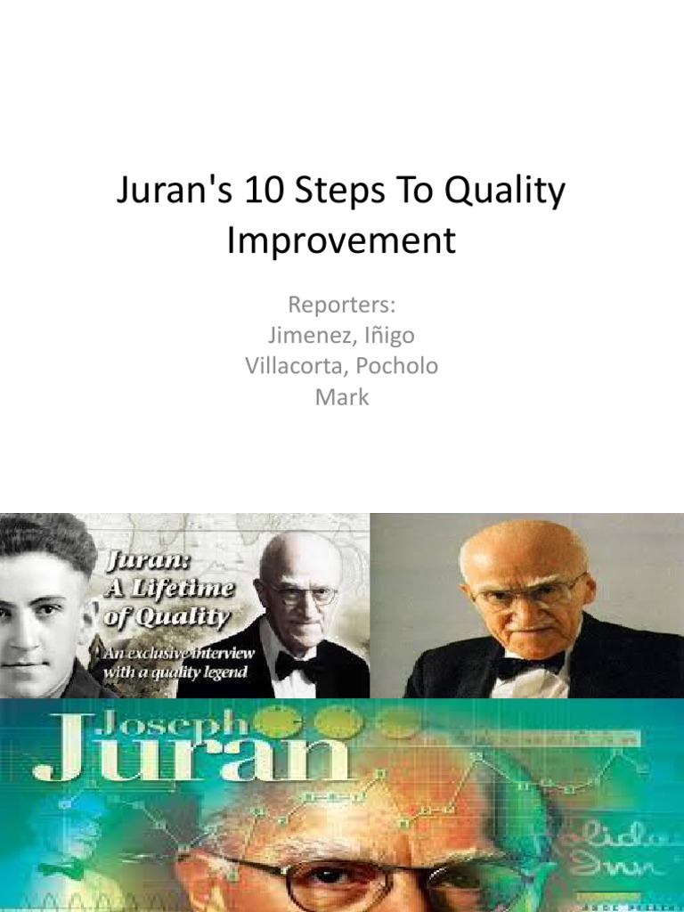 Juran's 10 Steps To Quality Improvement | PDF | Quality Management ...