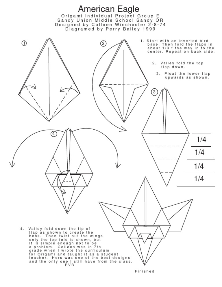 Easy Step-by-Step Origami Eagle | PDF | Language Arts & Discipline ...
