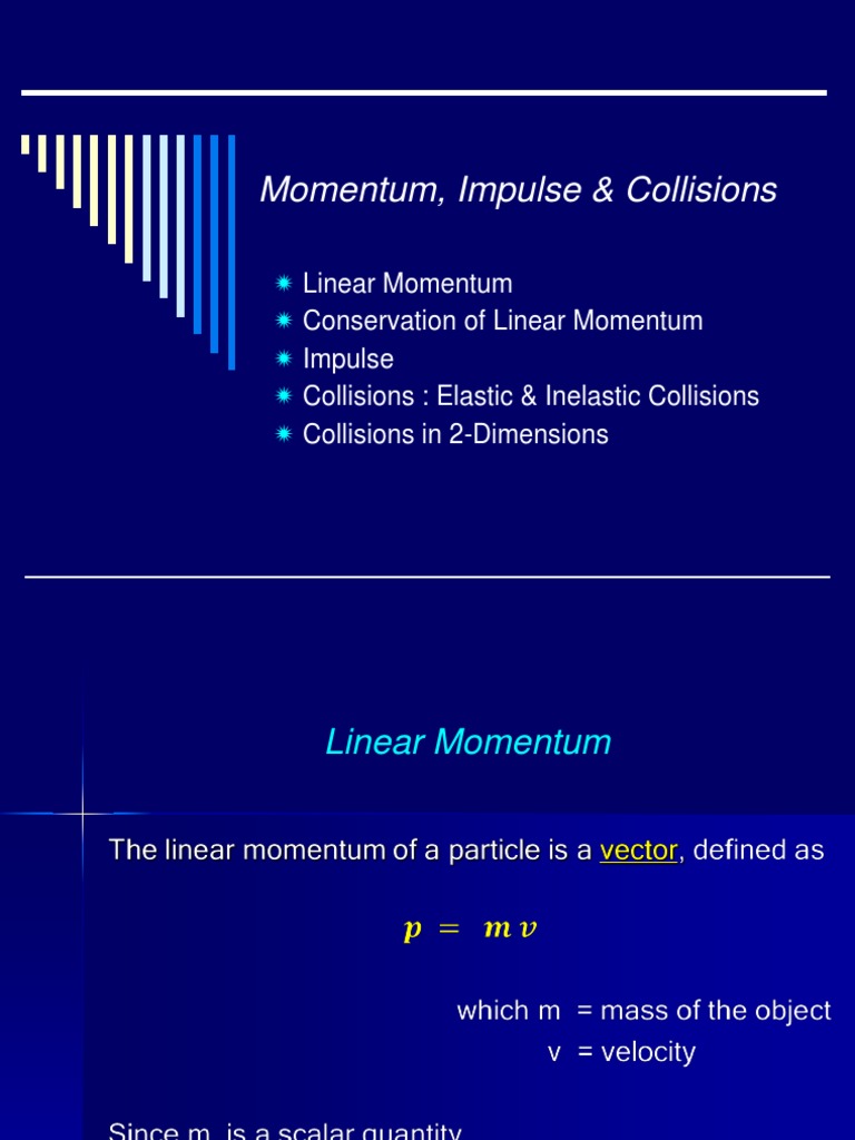 Dynamics of A System of Particles | PDF | Collision | Momentum