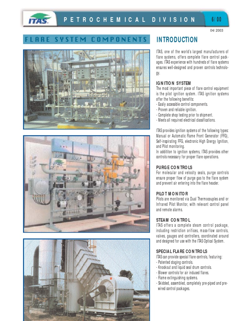 Flare System Components | PDF | Combustion | Gases