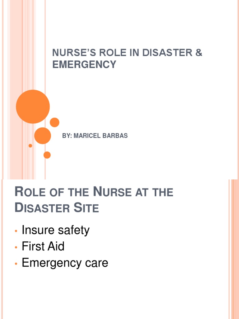 Nurse Roles in Disaster Management | PDF | Nursing | Emergency Management
