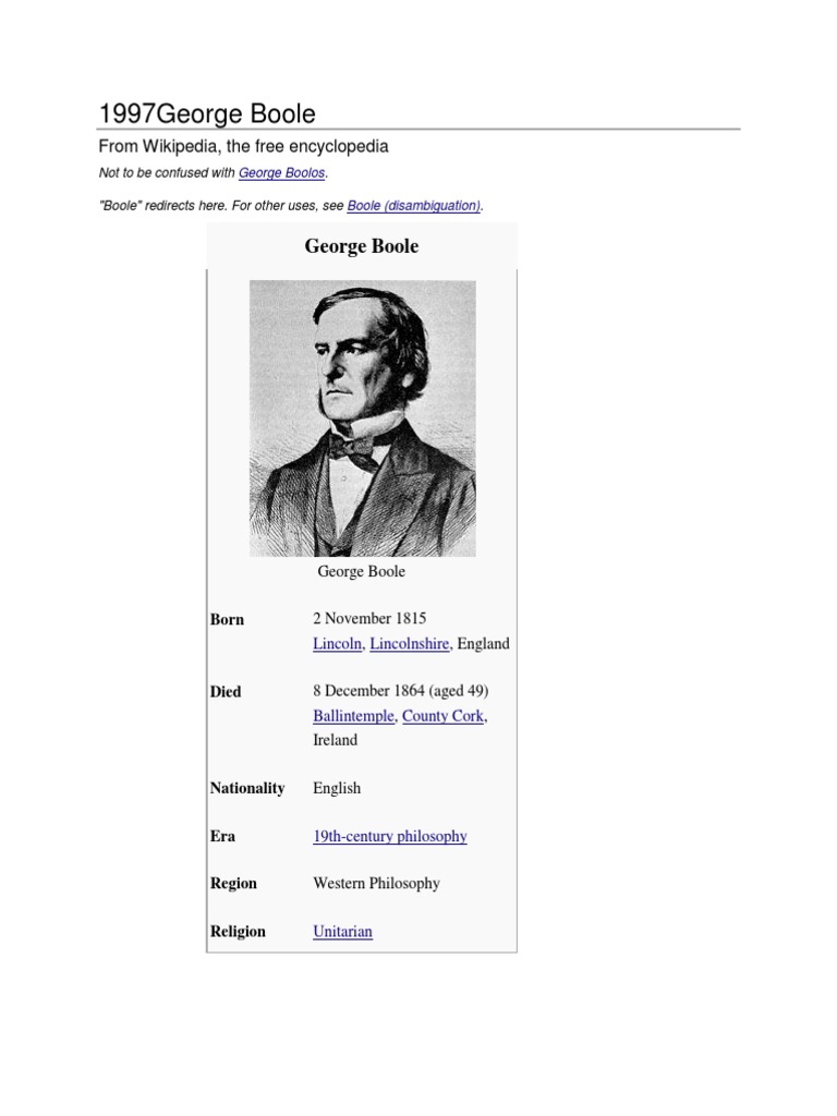 George Boole | PDF | Logic | Teaching Mathematics