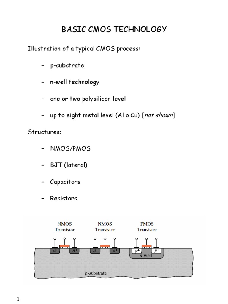 Basic Cmos Technology: Not Shown | PDF | Photolithography | Epitaxy