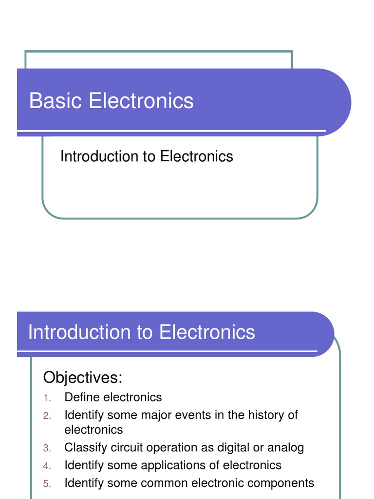 Introduction to Electronics.pdf | Electronic Circuits | Semiconductors