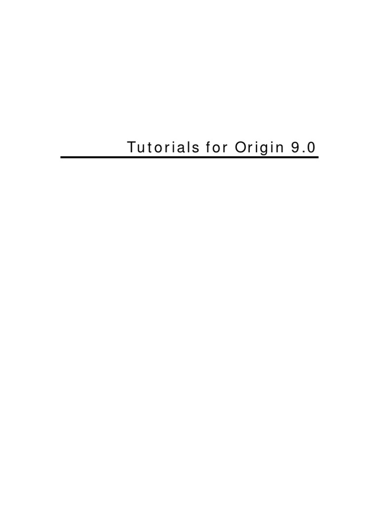 Origin Tutorials | PDF | Student's T Test | Cartesian Coordinate System