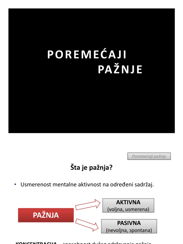 Poremecaji Paznje | PDF