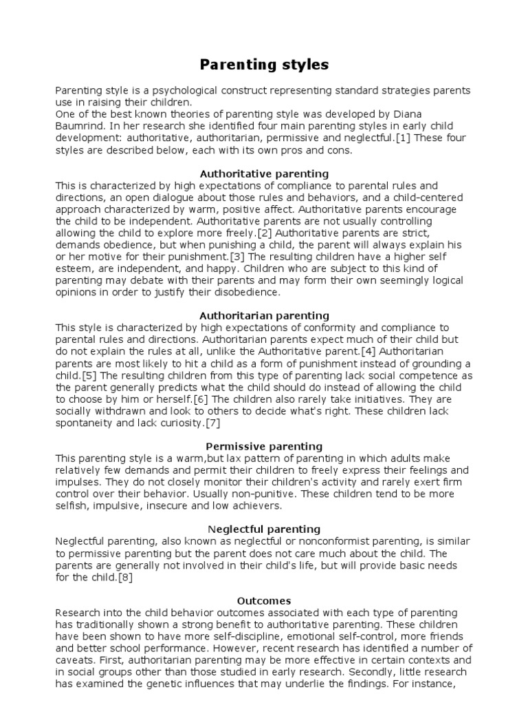 Parenting Styles | PDF | Parenting | Relationships