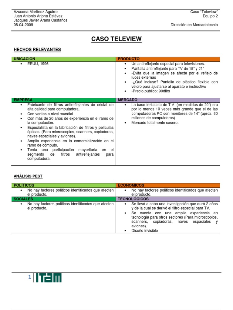 Caso Teleview | PDF | Producto (Negocio) | Marketing