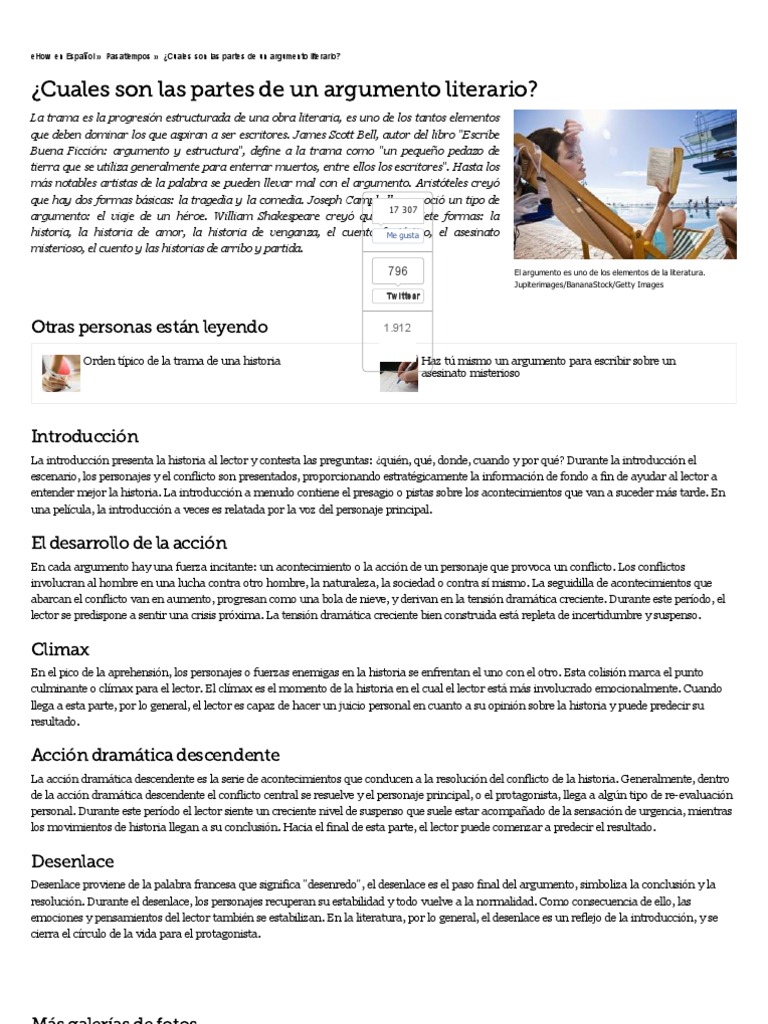 ¿Cuales Son Las Partes de Un Argumento Literario? | PDF | Suspense ...
