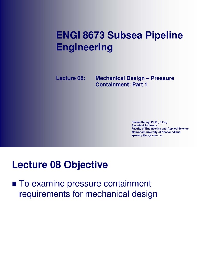 08 - Mechanical Design - Pressure Containment Part1 | PDF