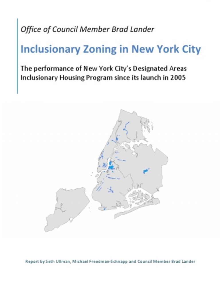 Inclusionary Zoning in New York City: The Performance of New York City ...