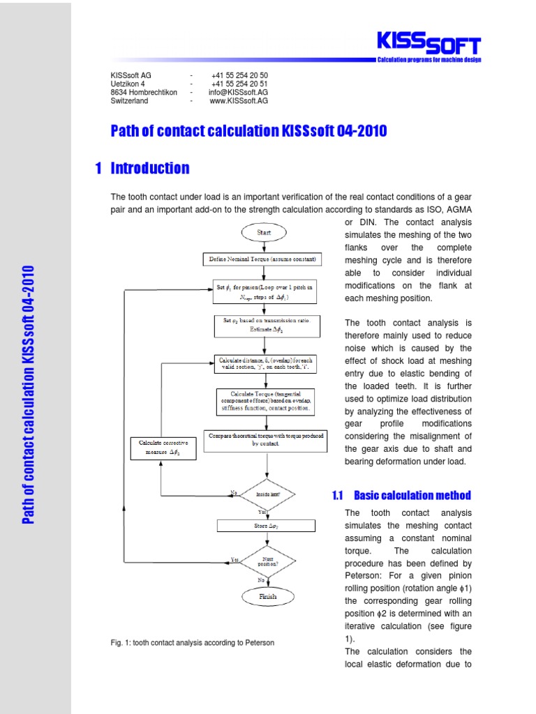 KISSsoft 04-2010 Gear Contact Analysis | PDF | Gear | Bending