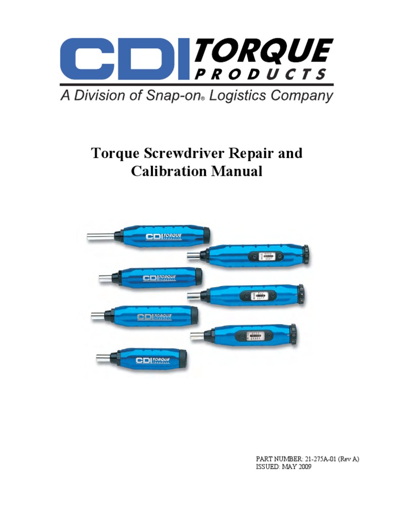 Torque Screwdriver Repair | PDF | Calibration | Mechanical Engineering