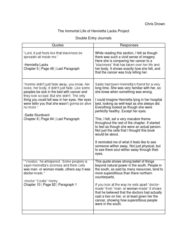 Henrietta Lacks Project | PDF | Religion And Belief