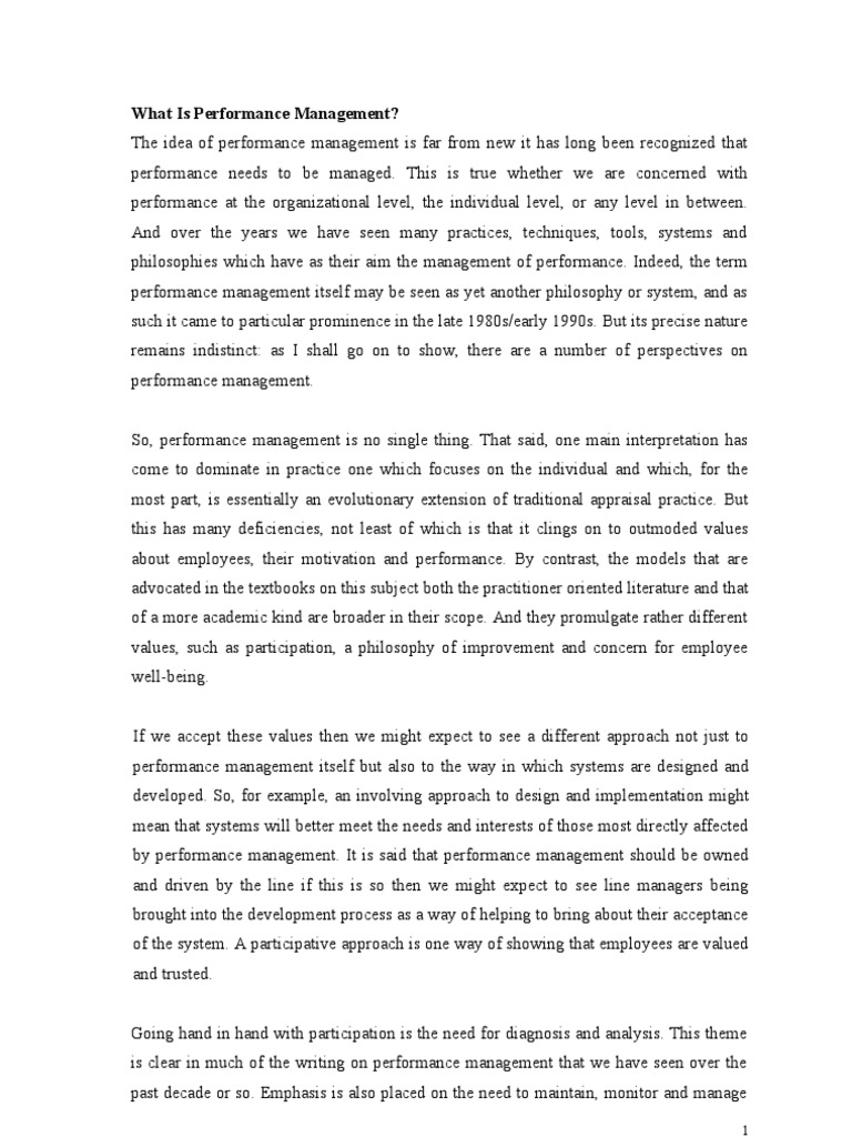 What Is Performance Management | PDF | Performance Appraisal ...
