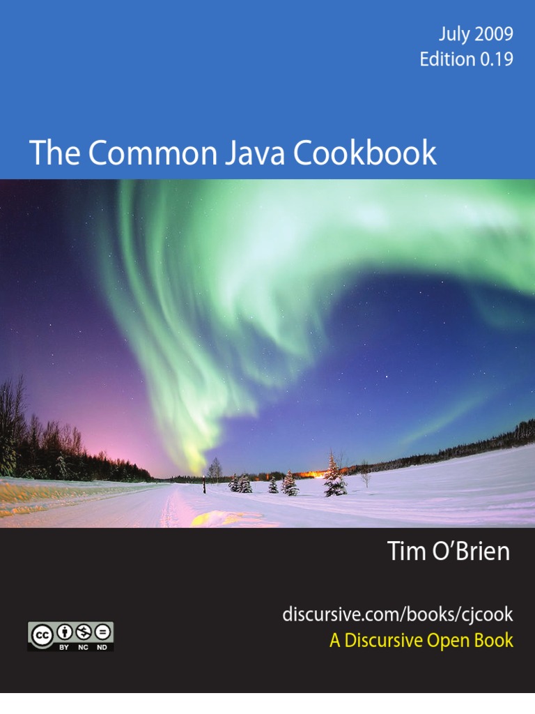 The Common Java Cookbook | PDF | Java (Programming Language) | Computer Programming