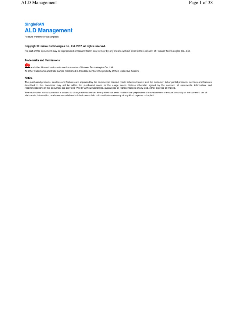 ALD Management PDF | PDF | Gsm | Lte (Telecommunication)