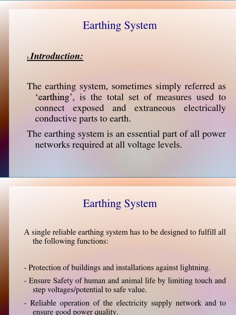 Earthing System | PDF | Electricity | Electromagnetism