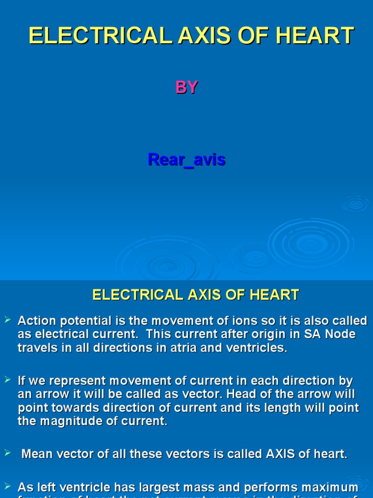 Electrical Axis of Heart | PDF | Electrocardiography | Heart