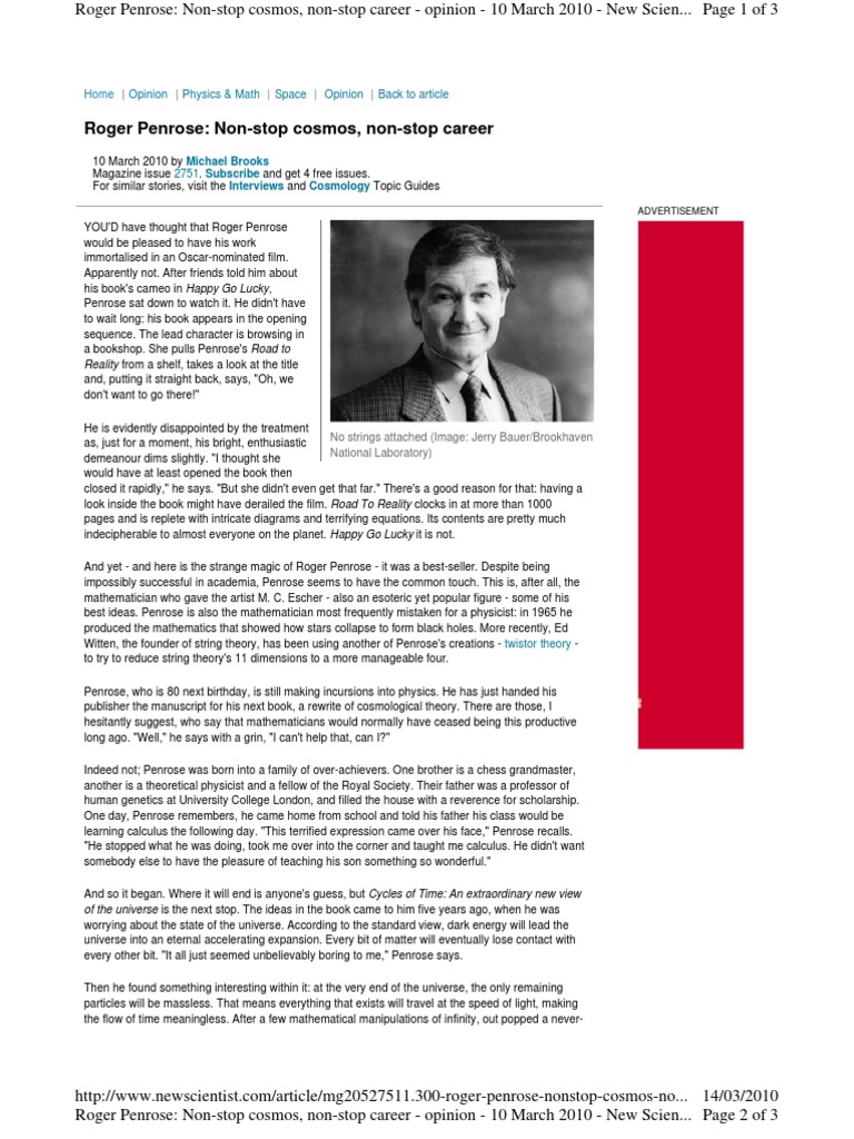 Roger Penrose | String Theory | Universe