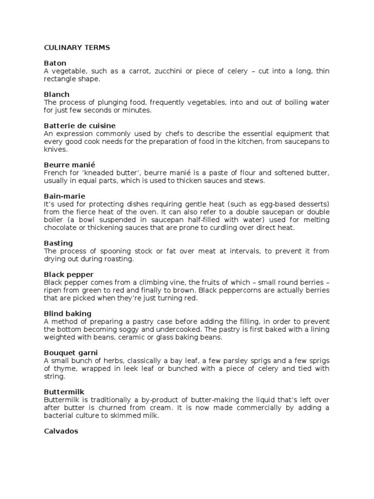 Culinary Terms | Butter | Baking