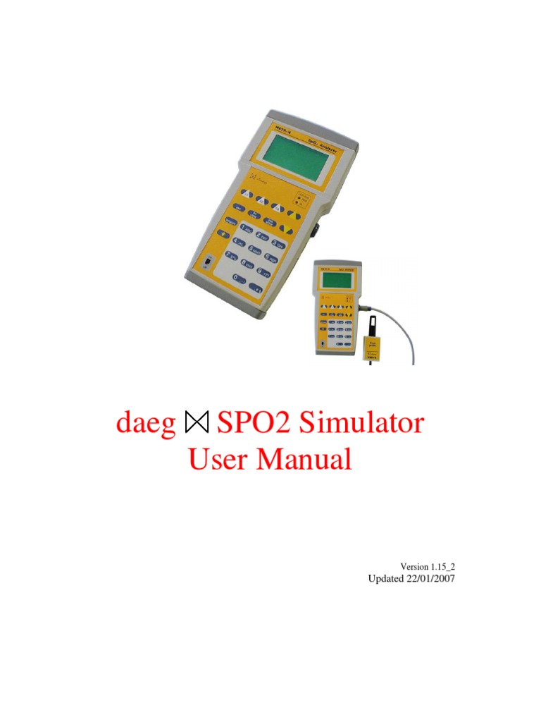 Metron SpO2 Simulator - User Manual | PDF | Common Carrier | Light ...