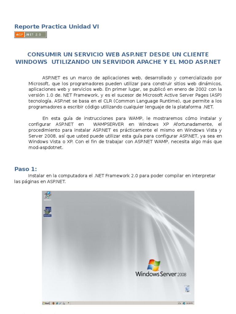 Consumir Un Servicio Web ASP - NET Usando Apache | PDF | .NET Framework | Páginas del servidor ...