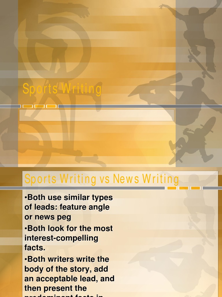 Sports Writing Powerpoint | PDF