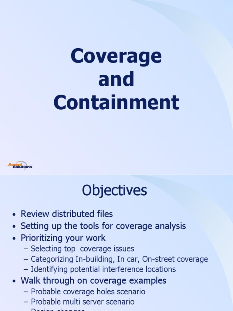 Coverage Session Slides | PDF | Electromagnetic Interference | Broadcast Engineering