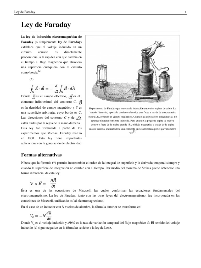 Ley de Faraday | PDF | Electrodinámica | Electromagnetismo