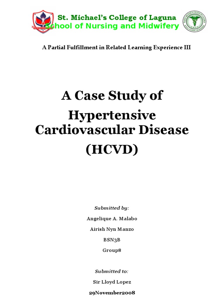 A Case Study of Hypertensive Cardiovascular Disease (HCVD) : School of ...