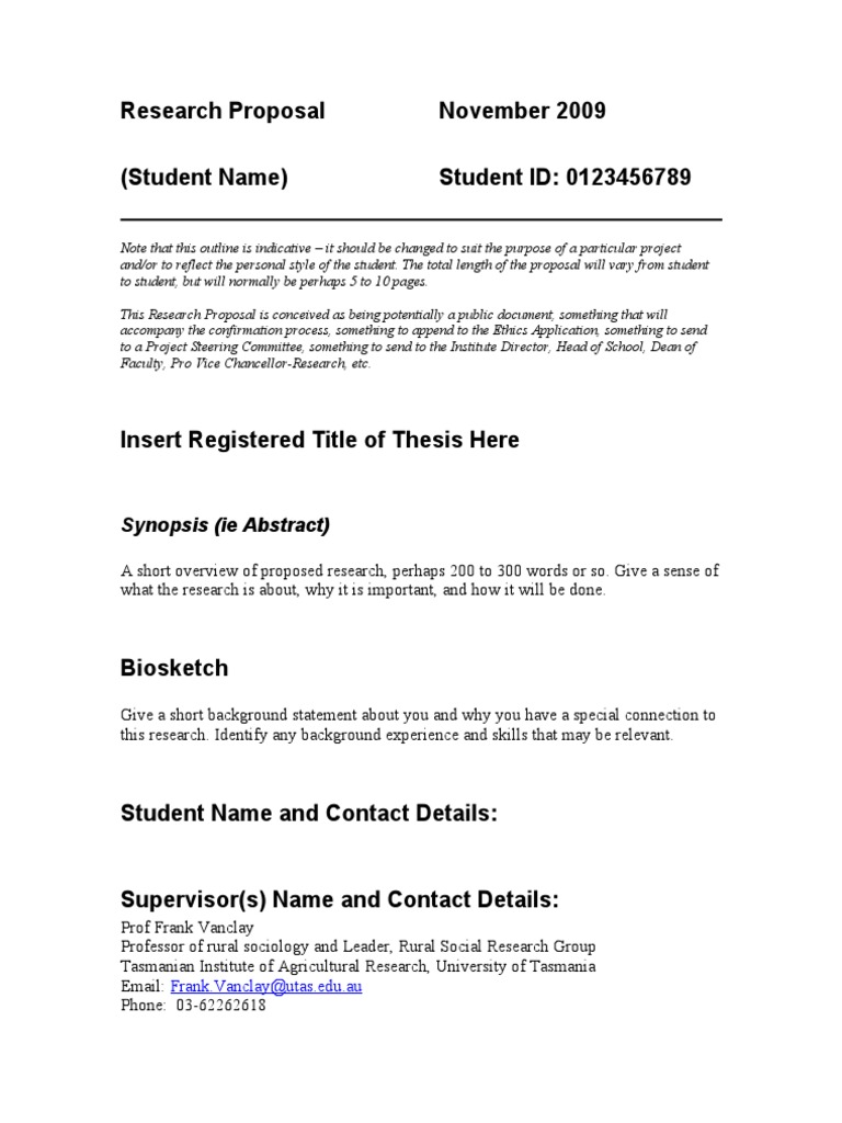 Research Proposal Template | PDF | Thesis | Theory