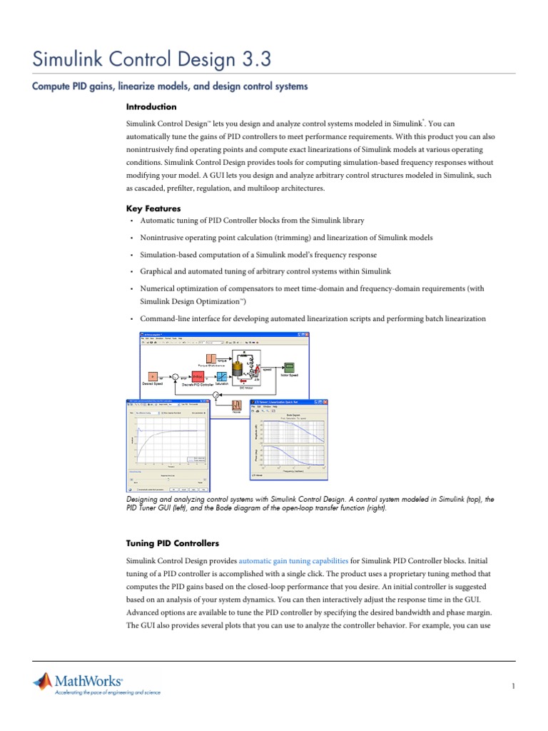 Simulink Control Design | PDF | Control Theory | Computer Engineering
