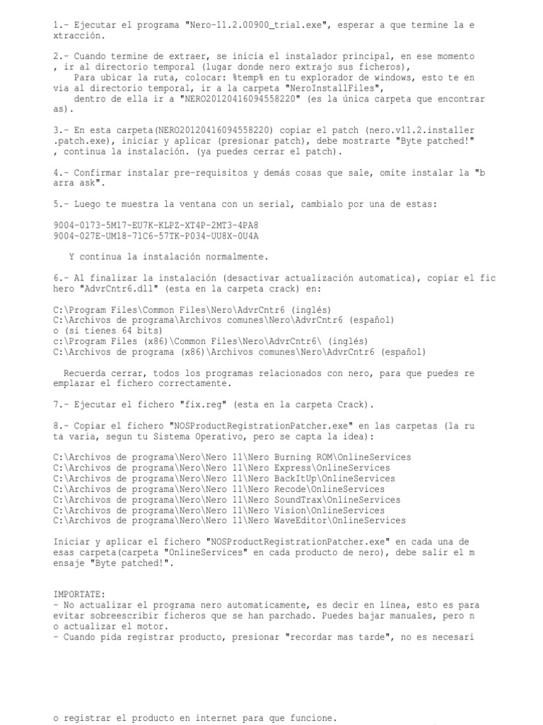 Instrucciones | PDF | Archivo de computadora | Programa de computadora
