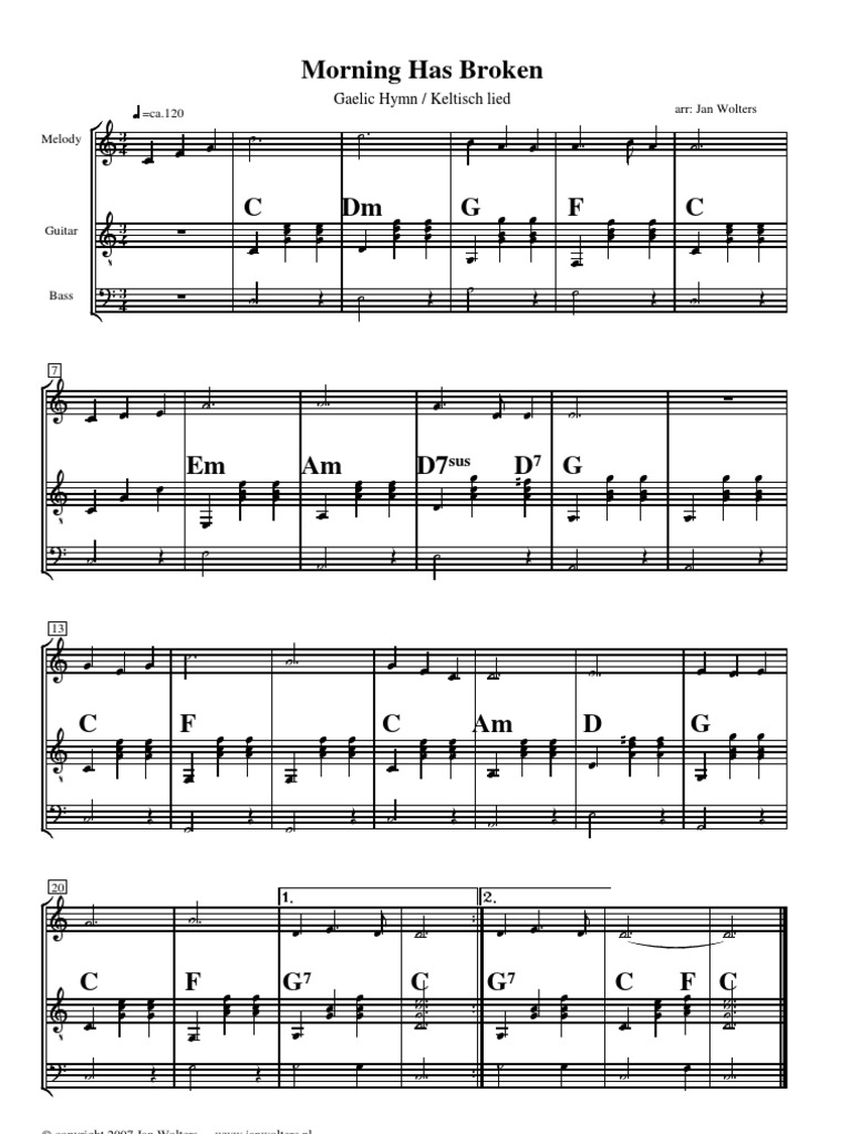Morning Has Broken Sheet Music | PDF | History