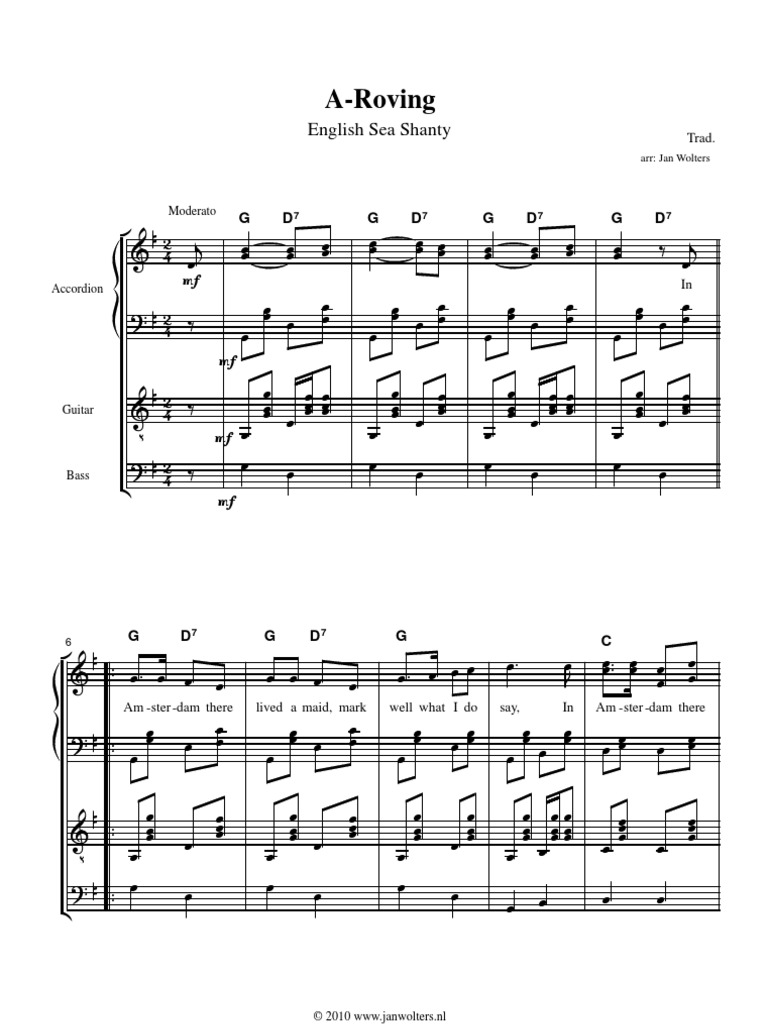 A-Roving Sheet Music