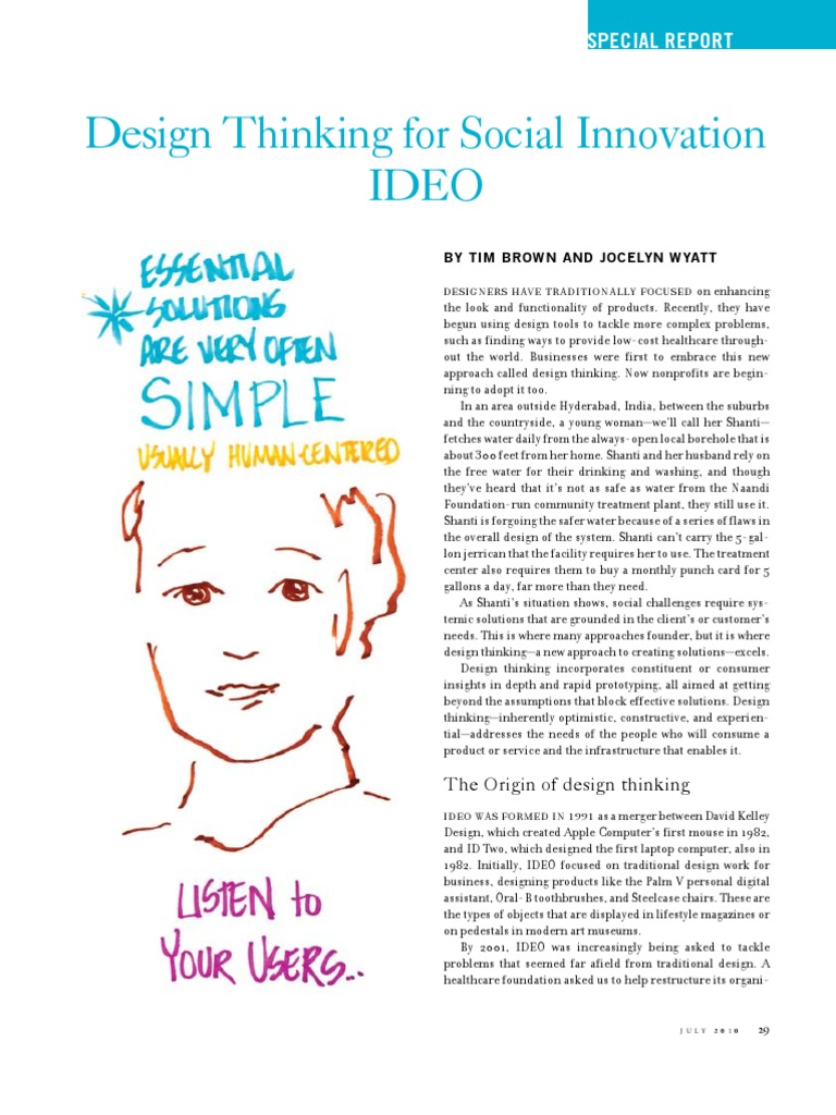 Lectura1 - IDEO - Design Thinking For Social Innovation | PDF | Design ...