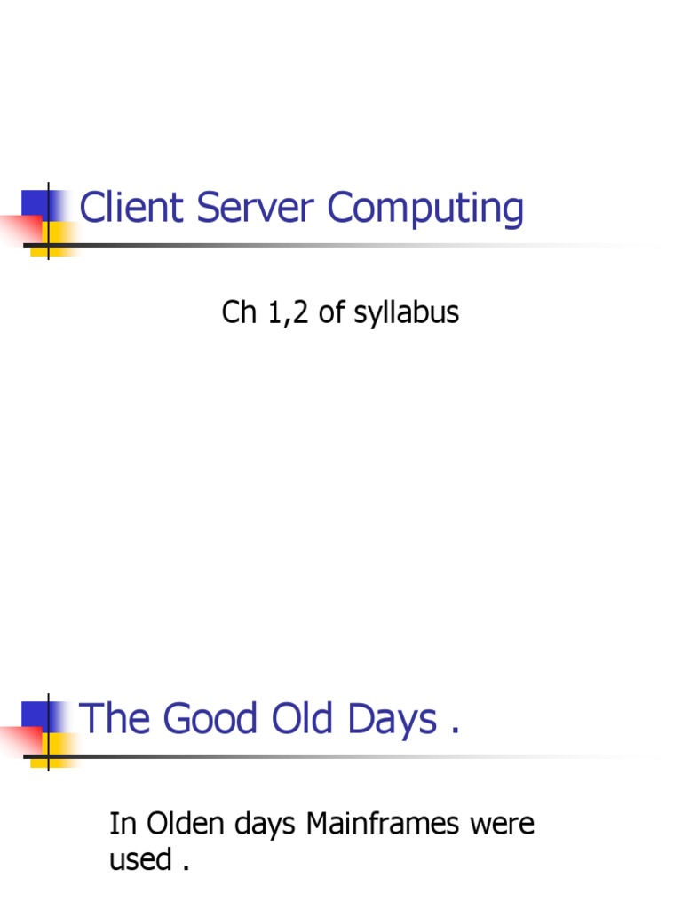 Chap 2.client Server Computing (Ch1,2) | PDF | Web Server | Internet & Web