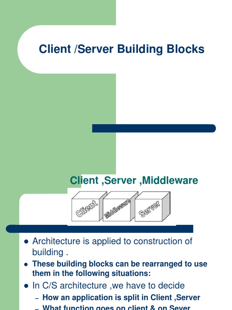 Client Server Building Blocks | PDF | Web Server | Internet & Web