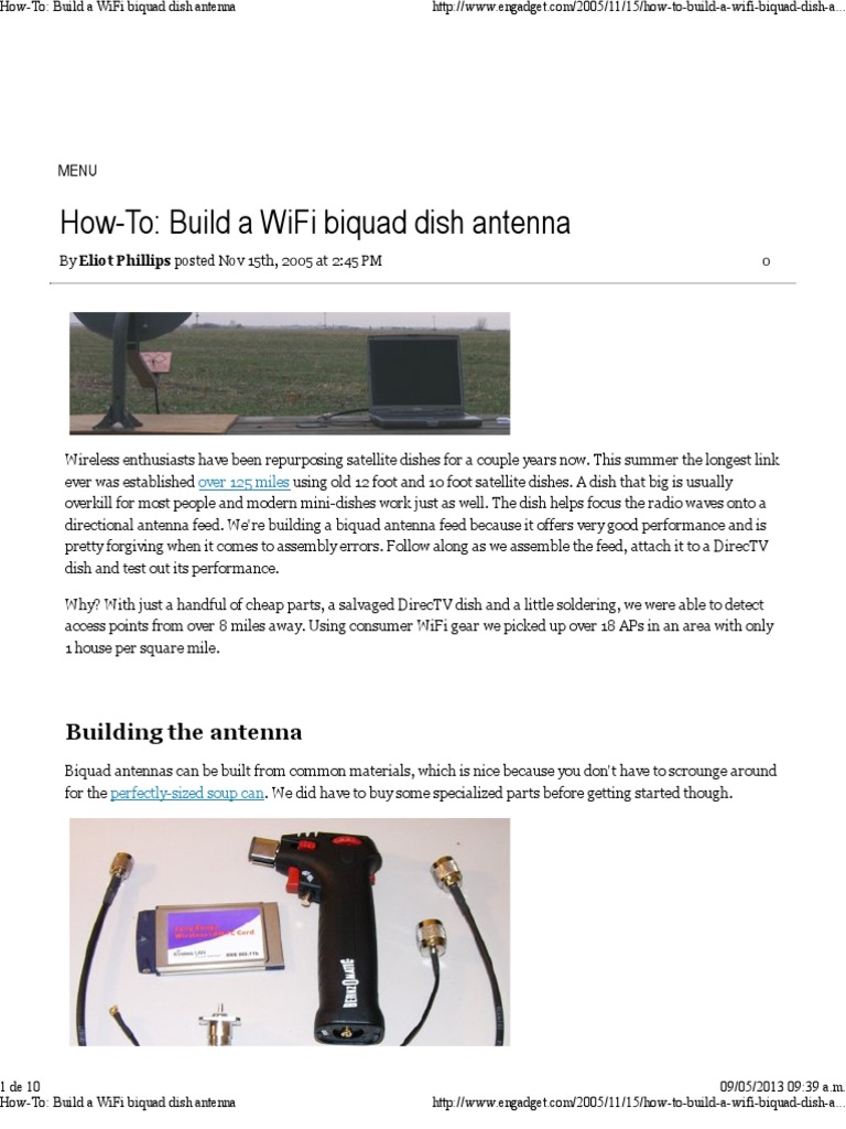 Contruir Una Antena WiFi Biquad | PDF | Electrical Connector | Electronics