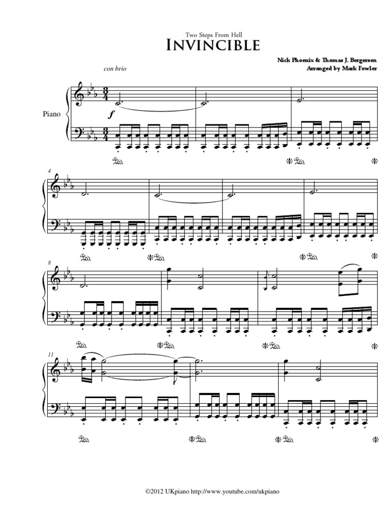 Invincible - Piano Score | Download Free PDF | Compositeurs | Musique