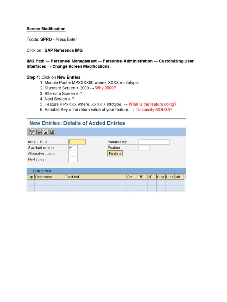 Screen Modification: Why 2000? ? ? What Is The Feature Doing? To ...