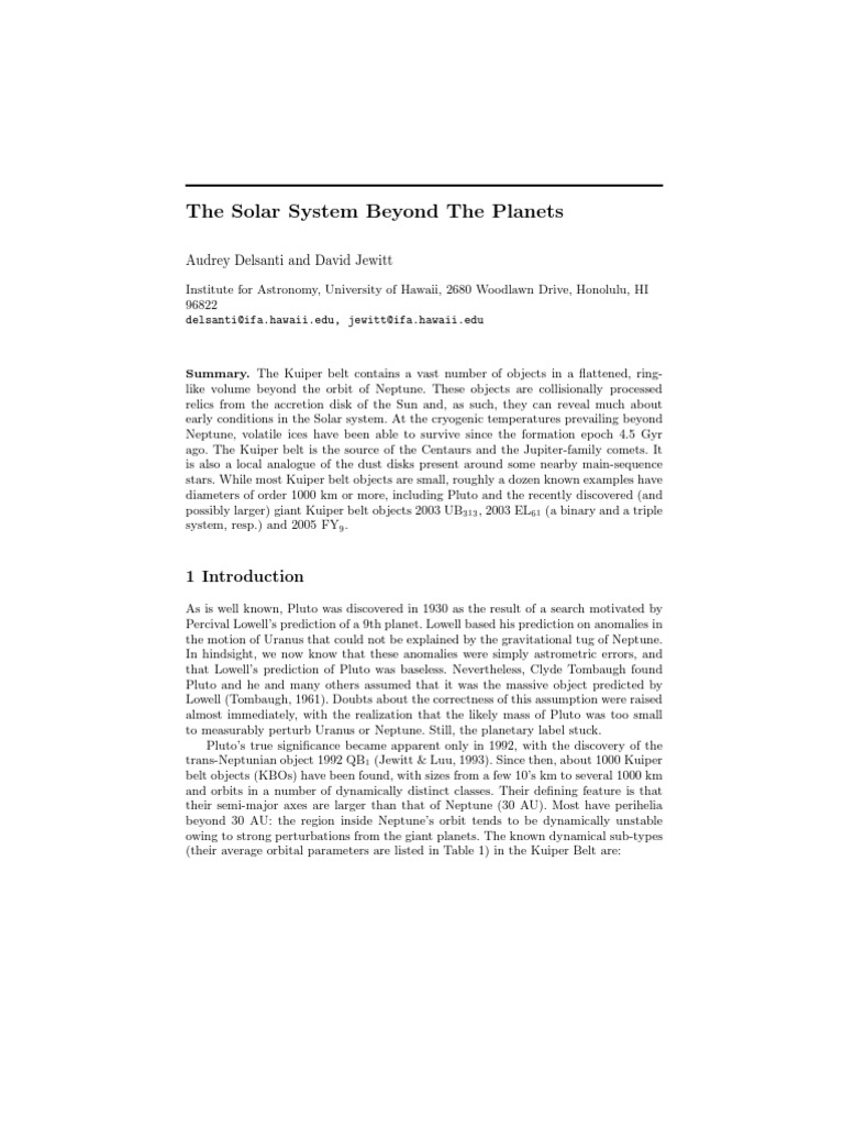 Solar System Beyond Planets | PDF | Social Science | Science & Mathematics
