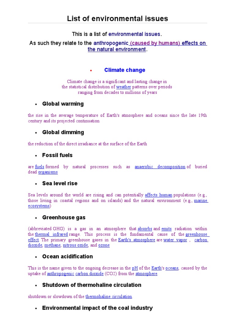 List of Environmental Issues | PDF | Oil Spill | Trawling