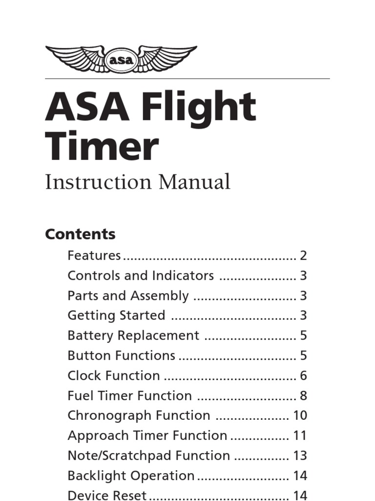 Flight Timer Manual | PDF | Timer | Clock