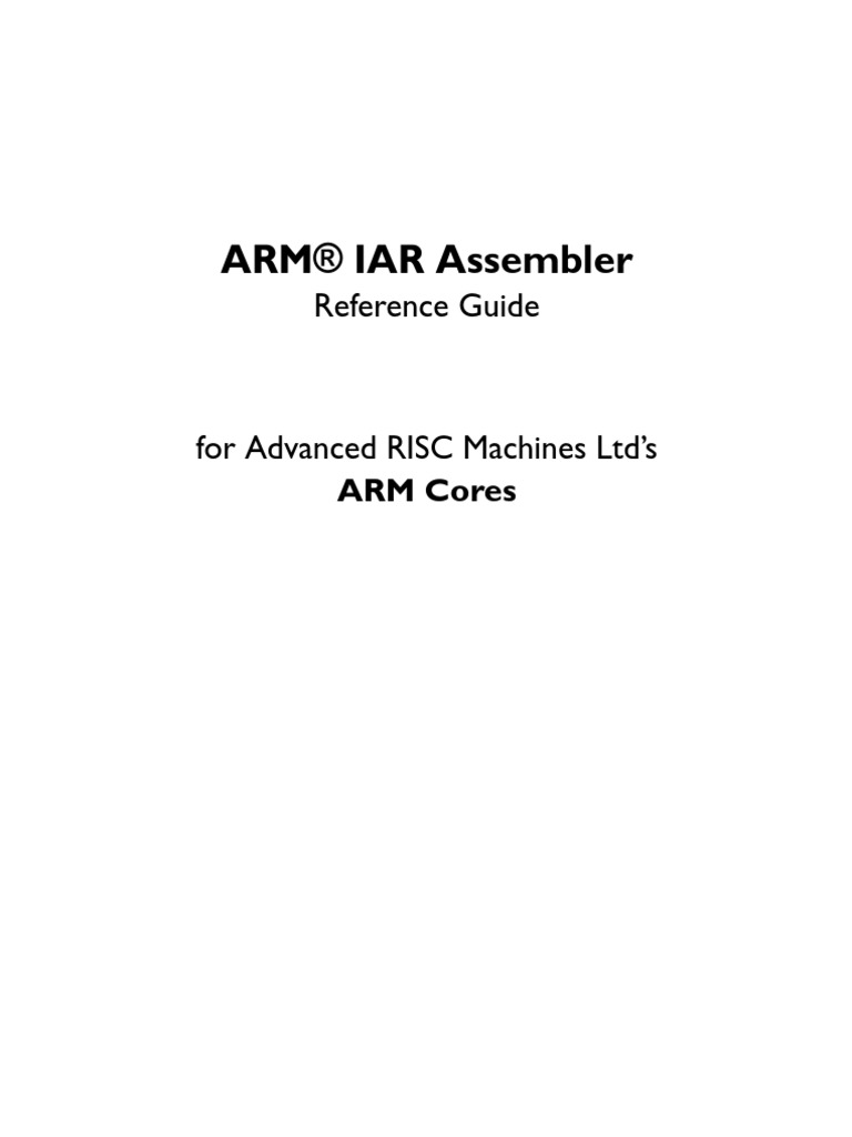 EWARM AssemblerReference | PDF | Assembly Language | Command Line Interface