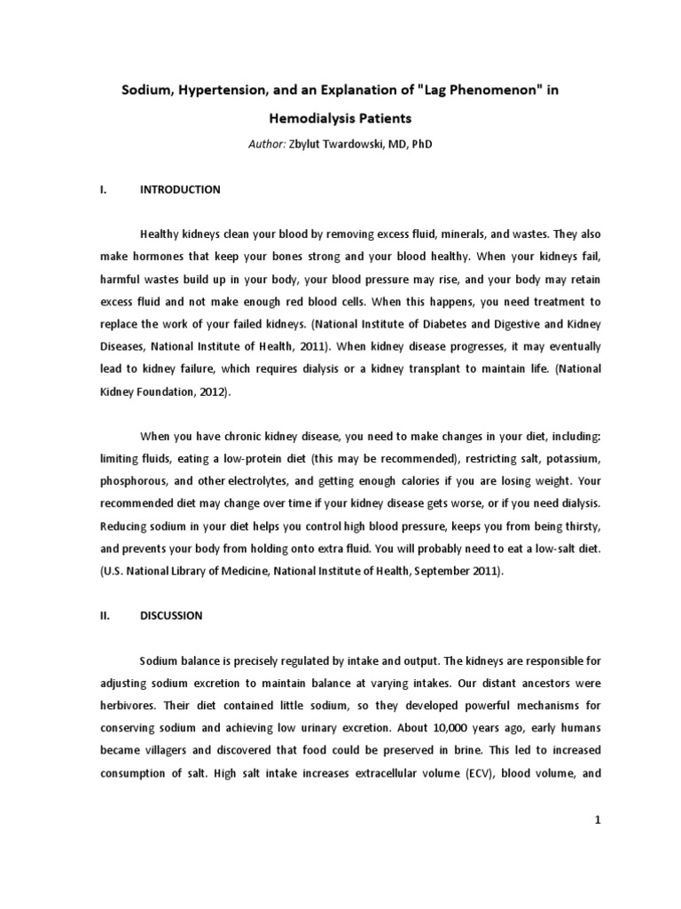 Hemodialysis Thesis - Analytical Essay | PDF | Hemodialysis | Dialysis