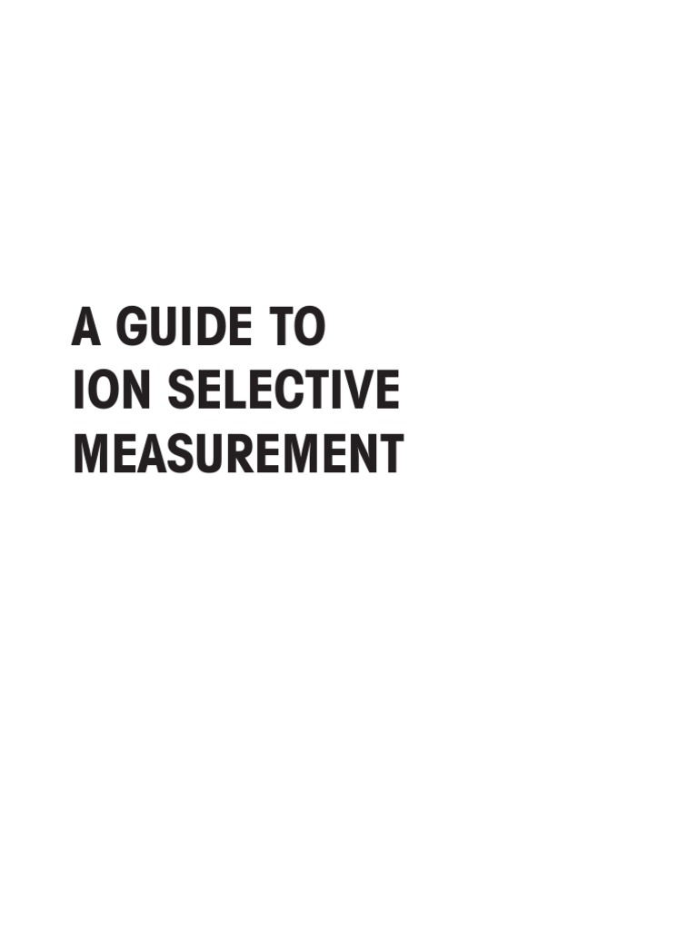 Guide To Ion Selective Measurement | PDF